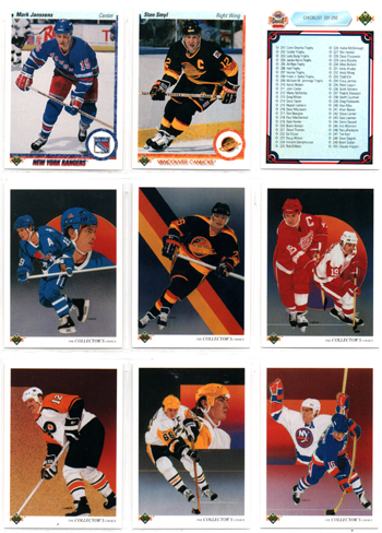 1990-91 Upper Deck Hockey #305 Mario Lemieux Penguins Team Checklist ...