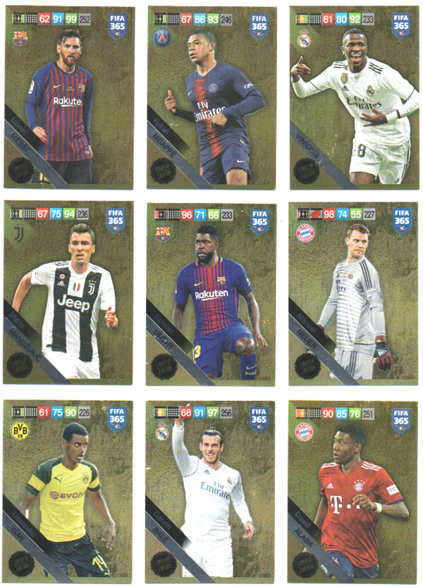 2019 Panini FIFA 365 LIMITED EDITION Cards - Funstuffstore